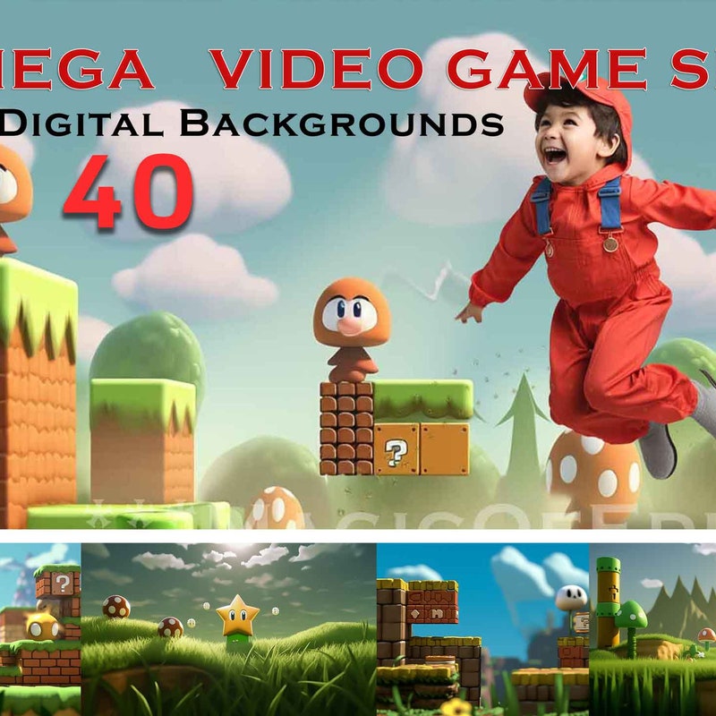 Super Mario Backdrops - Etsy