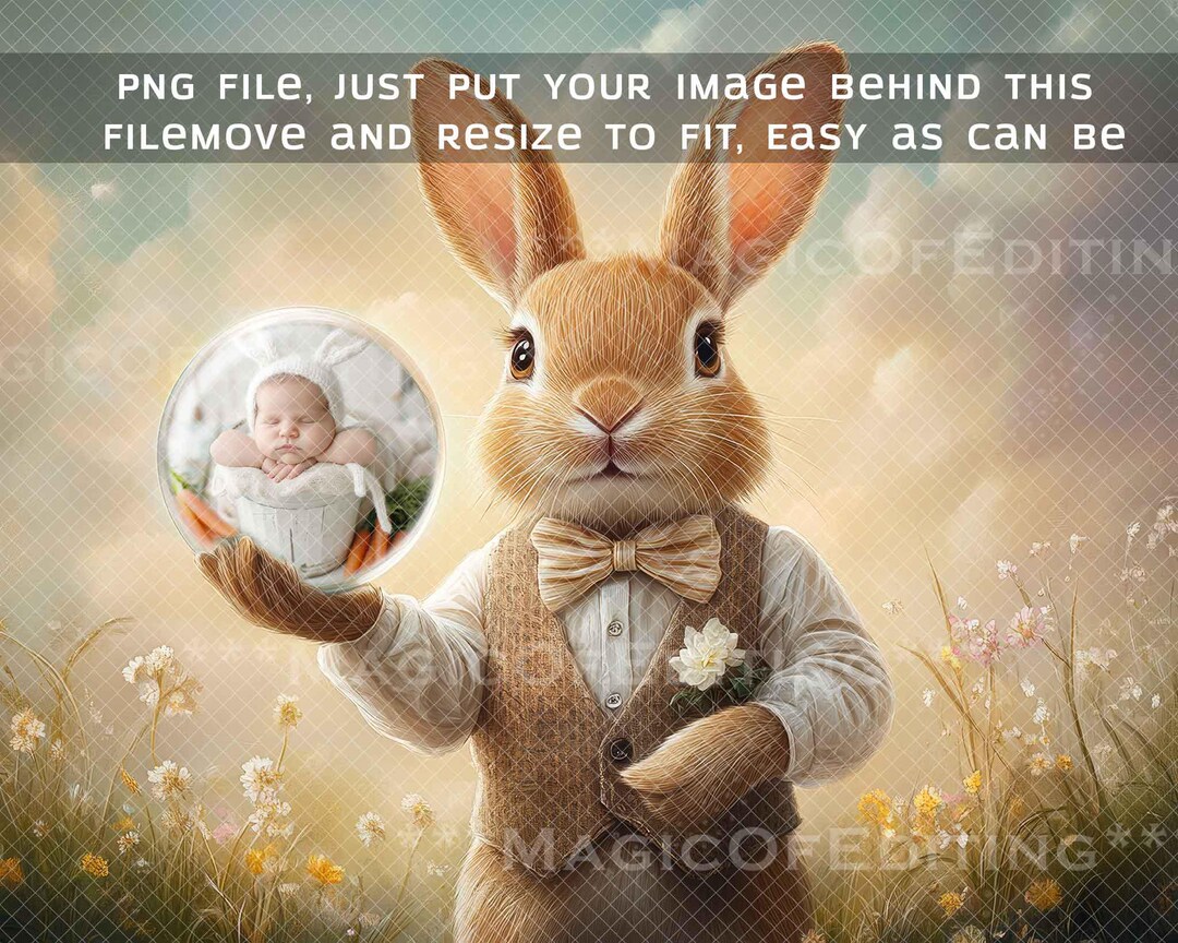 EASTER Bunny, Clear Orb, Rabbit, Photography Backdrop, Photoshop ...