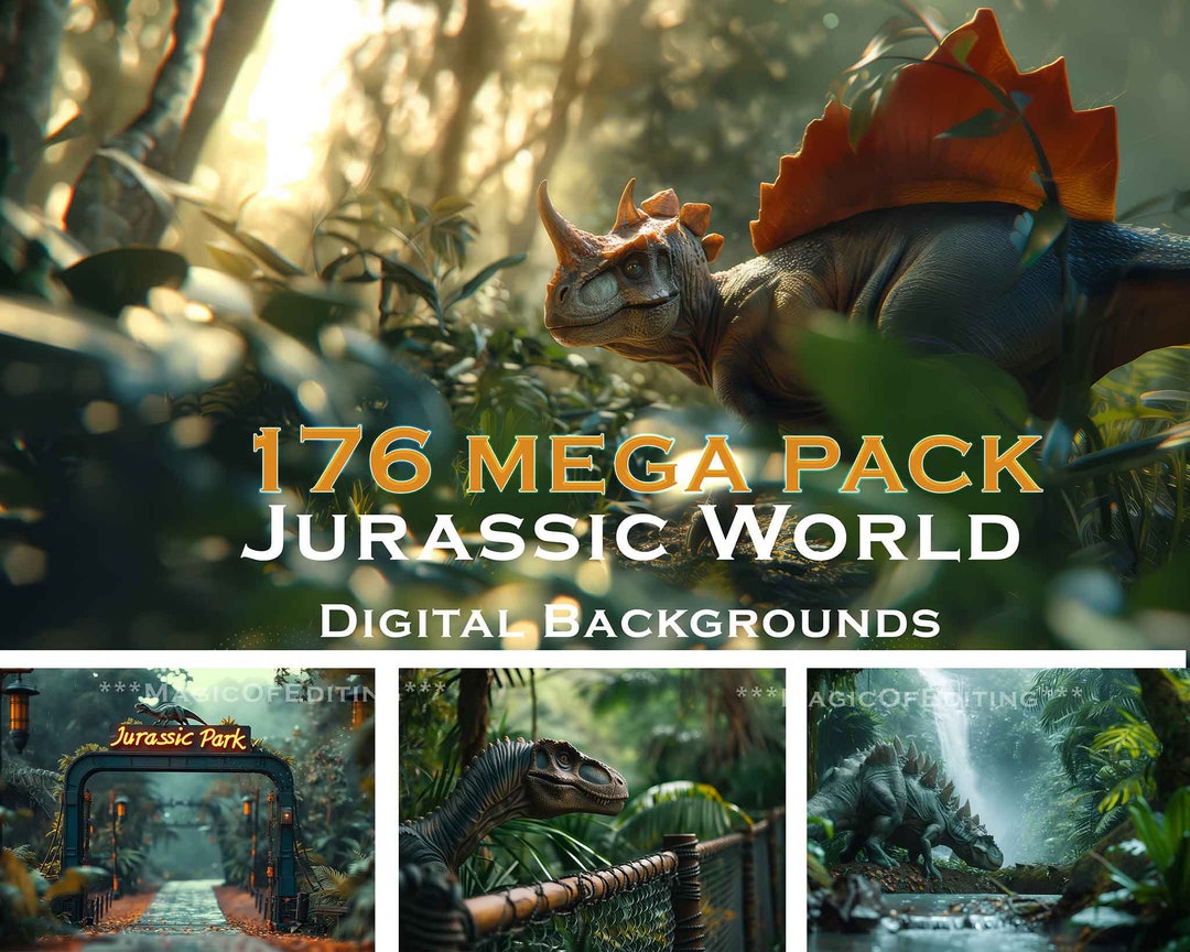 176 Jurassic World, Jurassic Park, Dinosaur Background, Digital ...