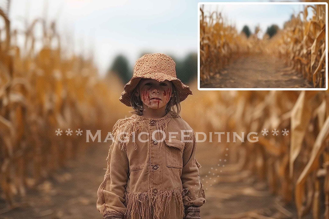 Corn Field / Digital Backdrops for Photographers / Corn Maze / Fall ...