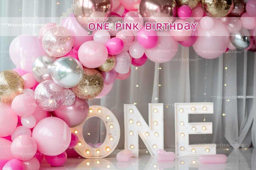 ONE Birthday, 1st Birthday Background, Digital Backgrounds, Cakesmash ...