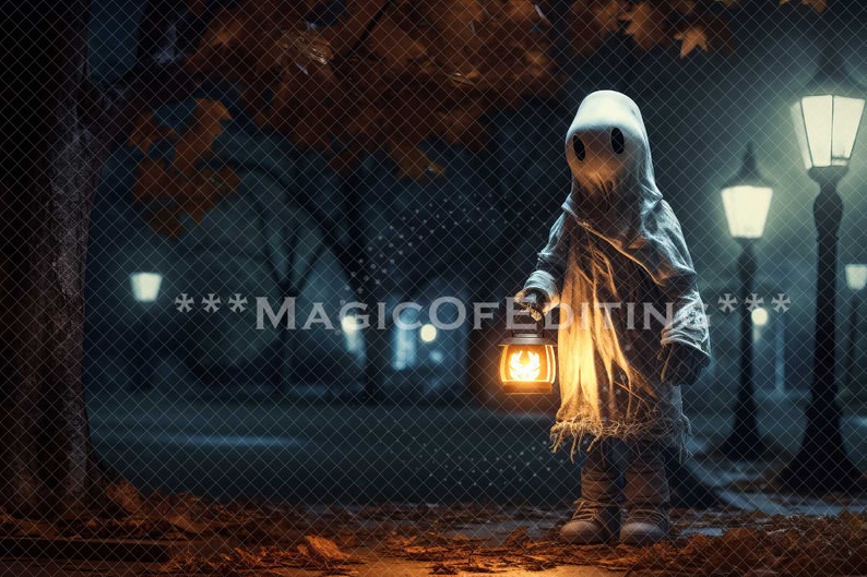 6 Ghost Halloween Fall Spooky Night Gloomy Digital Background, 31 ...