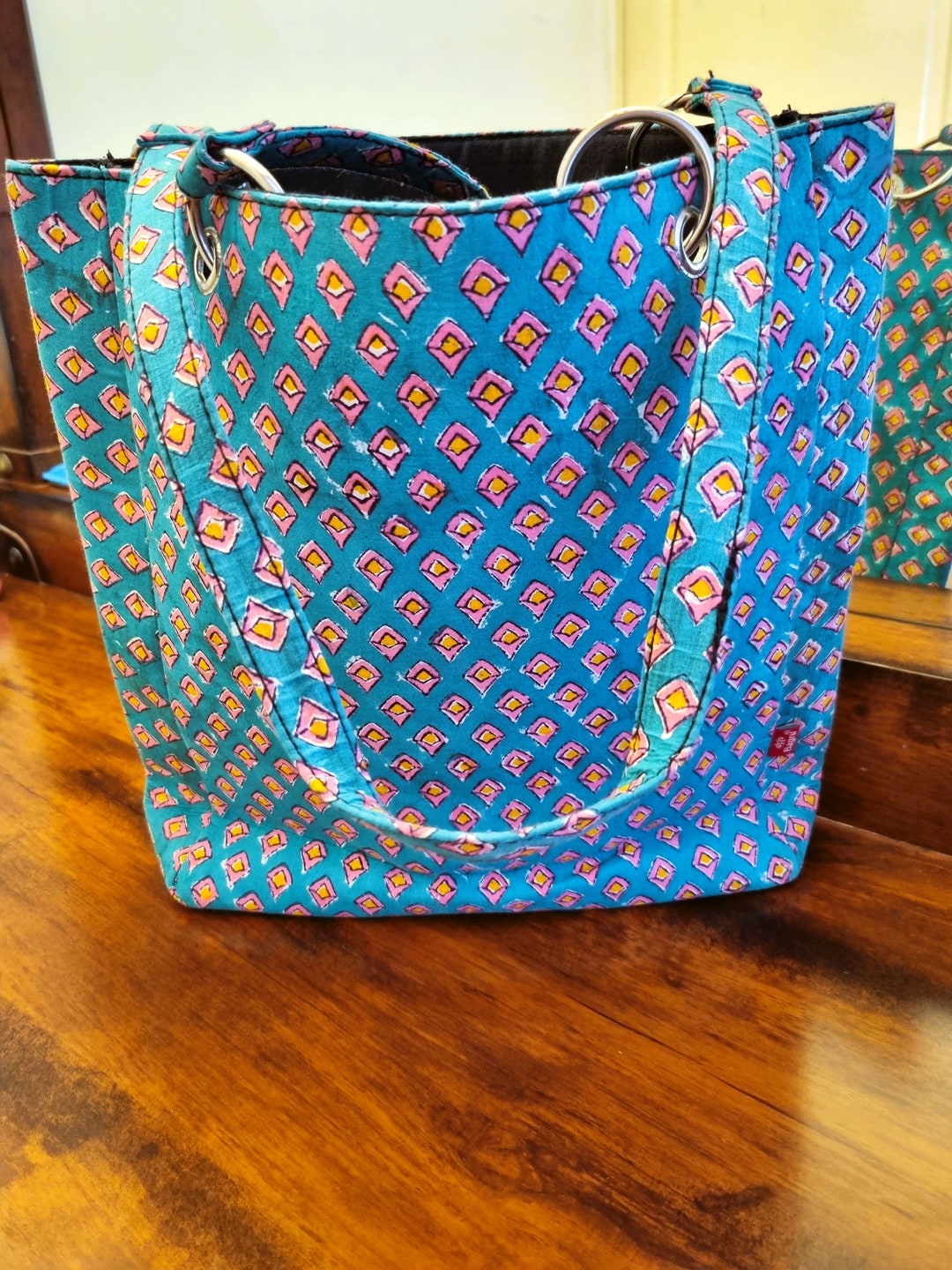 Eco Friendly Handmade Vintage Bagru Print Cotton Shoulder Bag Jhola ...