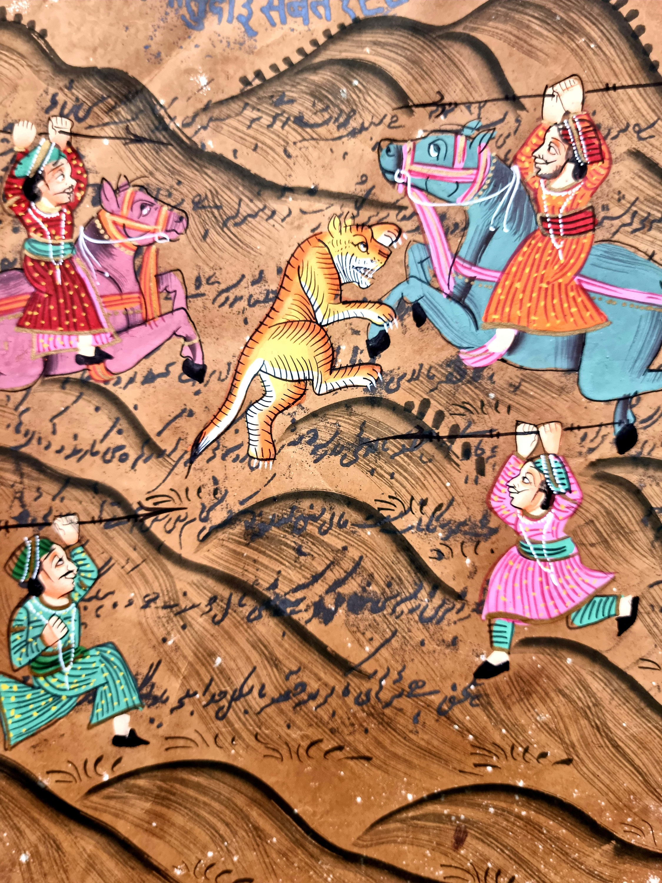 Mughal Period War scene-YODHA Warrior riding elephant UNFRAMED ...