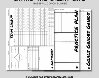 Baseball Softball Practice Plan Sheets 8.5x11" | 2 Digital Downloads ...