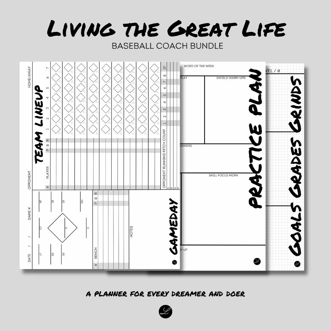 Baseball Softball Coach Bundle - Etsy