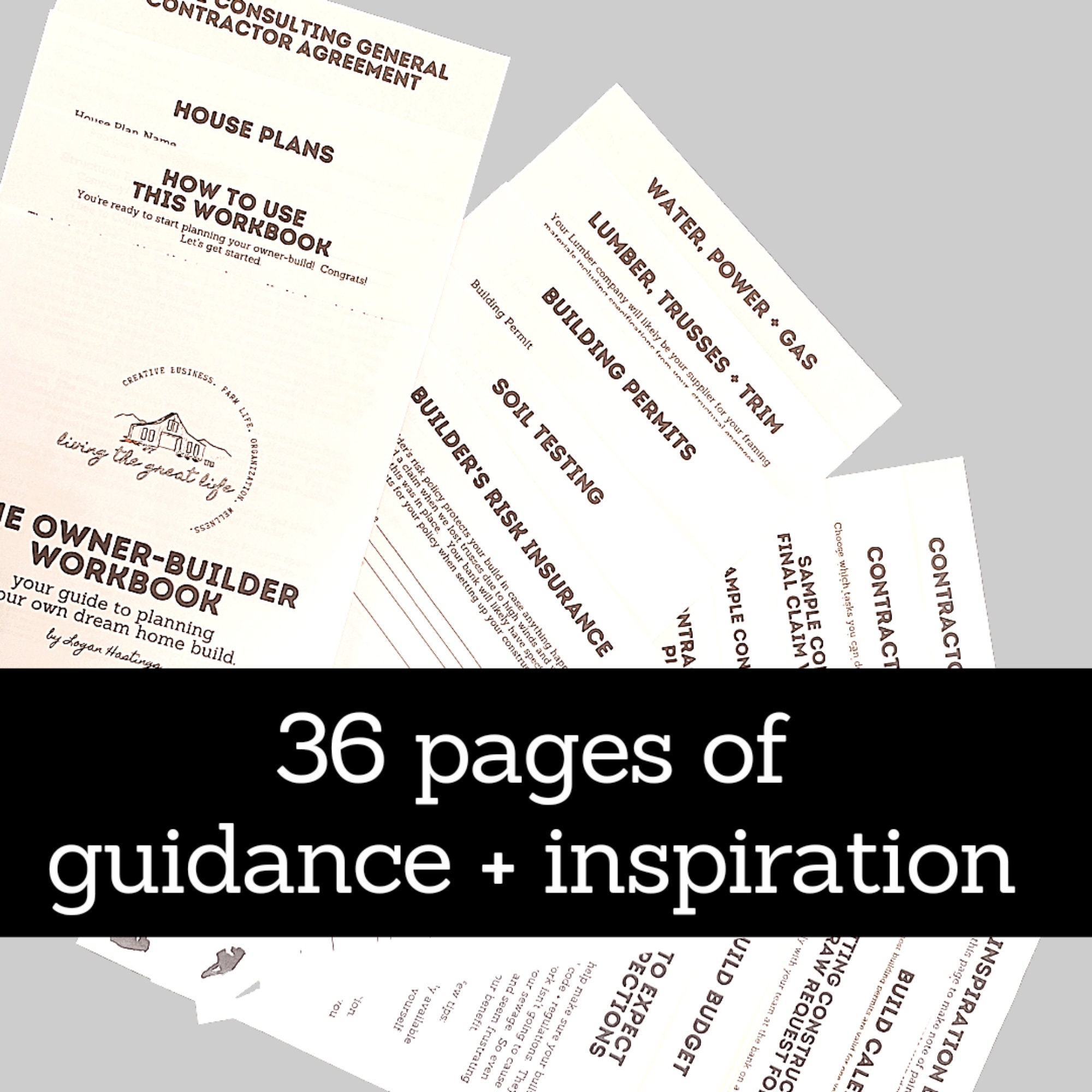 The Owner Builder Workbook Printable - Etsy