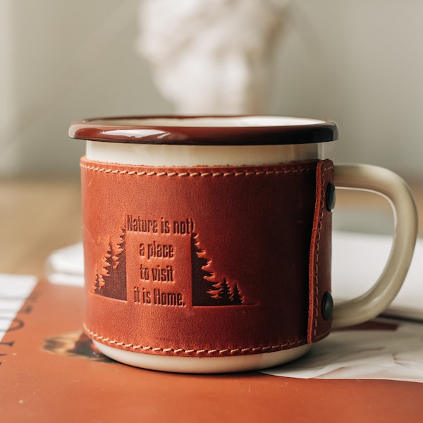 Leather Mug - Etsy
