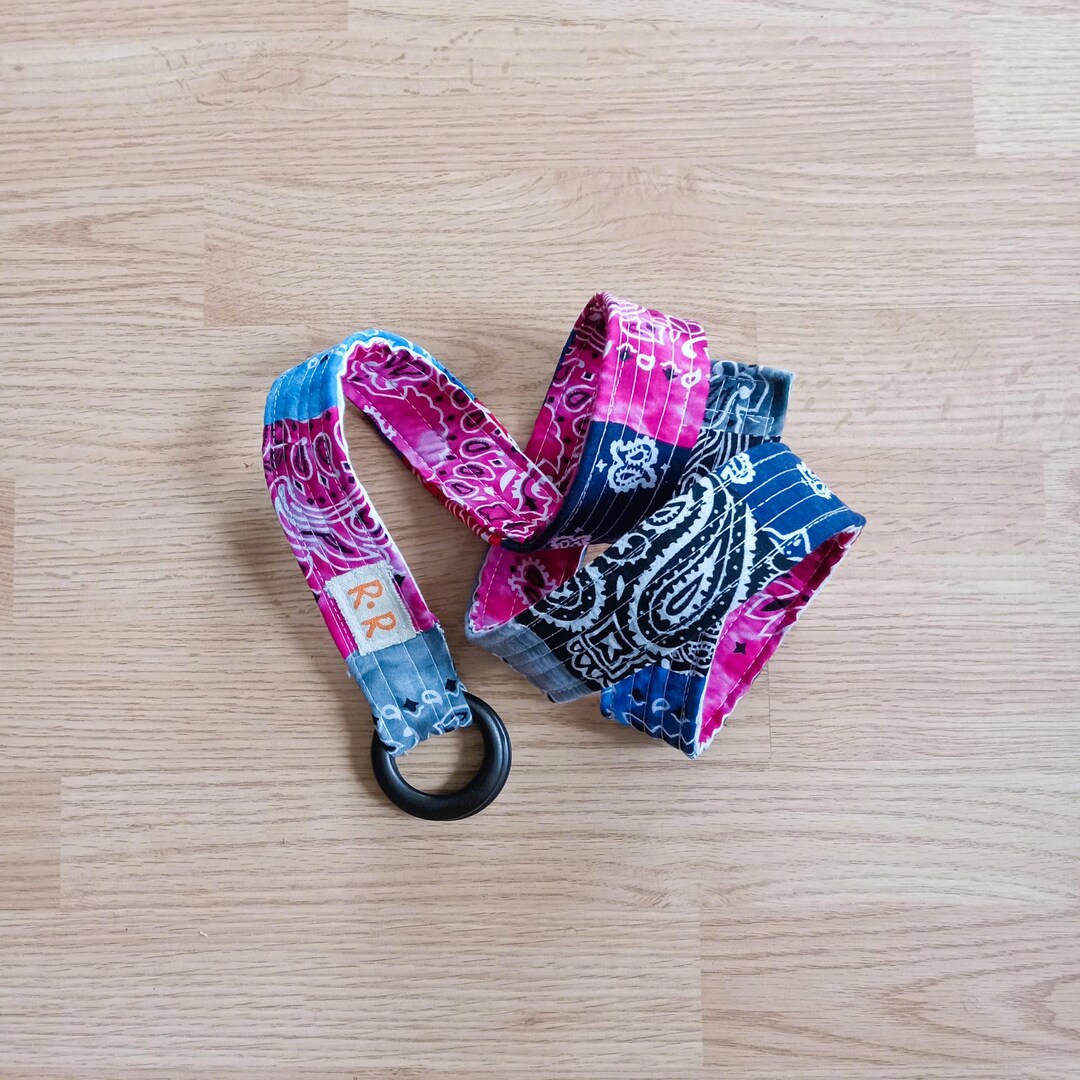 Repurposed Bandana Fabric Belt , Hand Made Retro Patchwork Fabric Belt ...