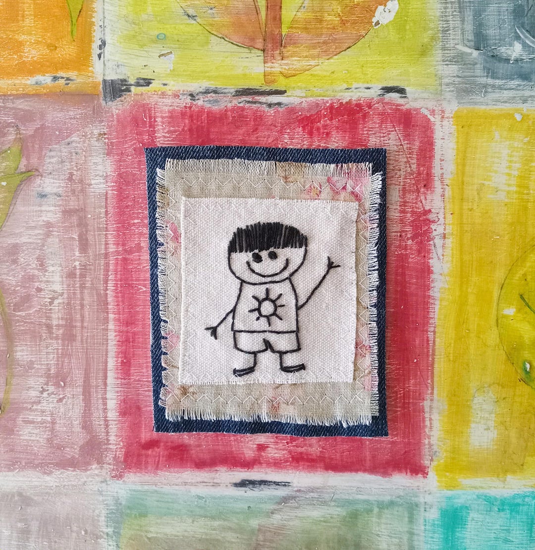 Embroidered Sew on Patch : Stick Figure - Etsy