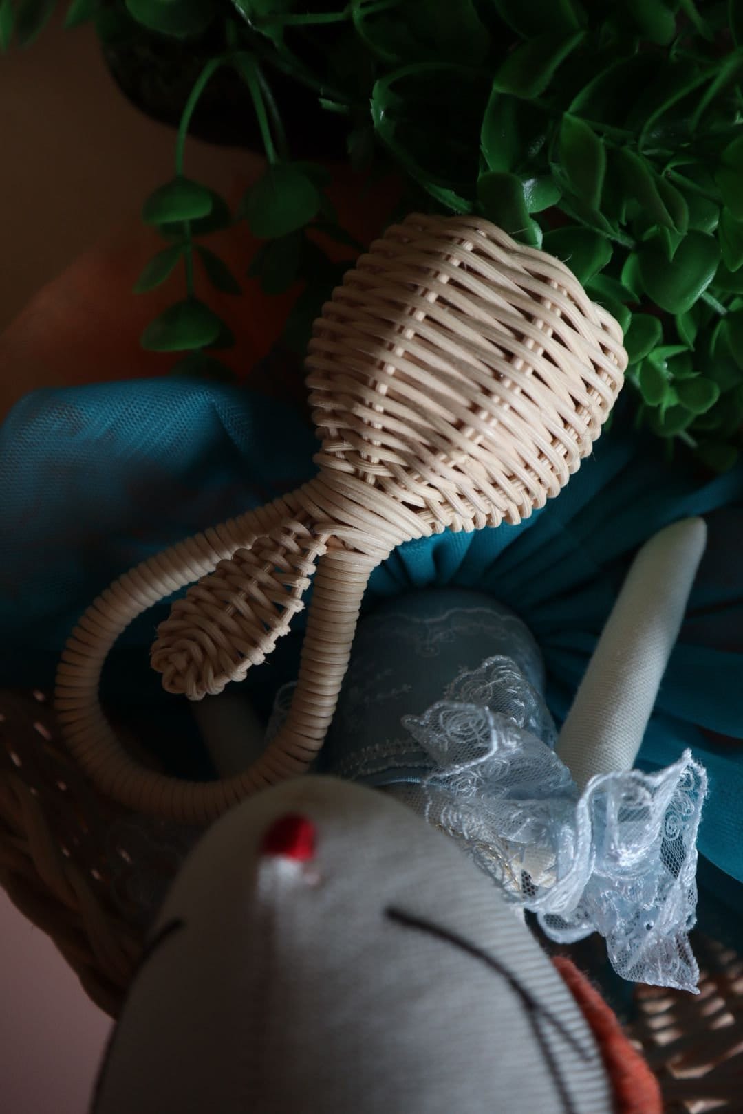 Wicker Rattan Baby Rattle Kids Room Decor Handmade Rattan Toys Wicker ...