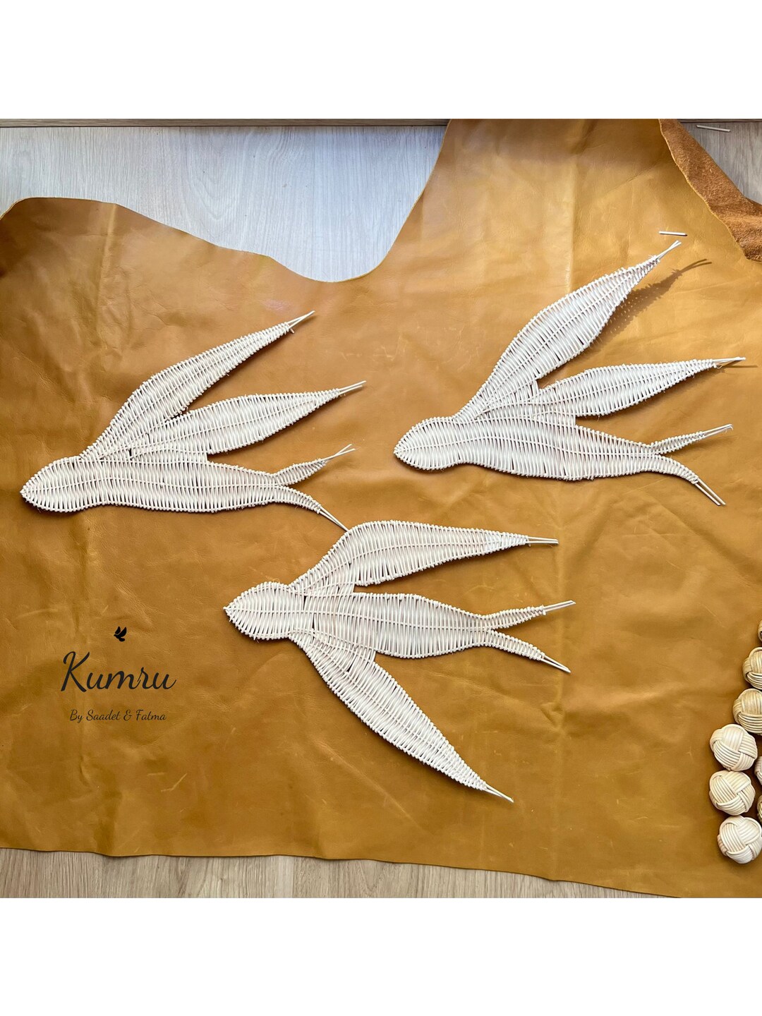 Set of 3 Rattan Wicker Wall Bird Wall Hanging 3 Bird Swallow Rattan ...