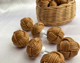 Bamboo Cabinet Knobs - Etsy