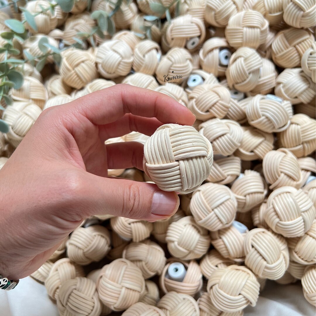 Natural Rattan Bamboo Knob ,boho Dresser Knobs, Rattan Knobs for ...