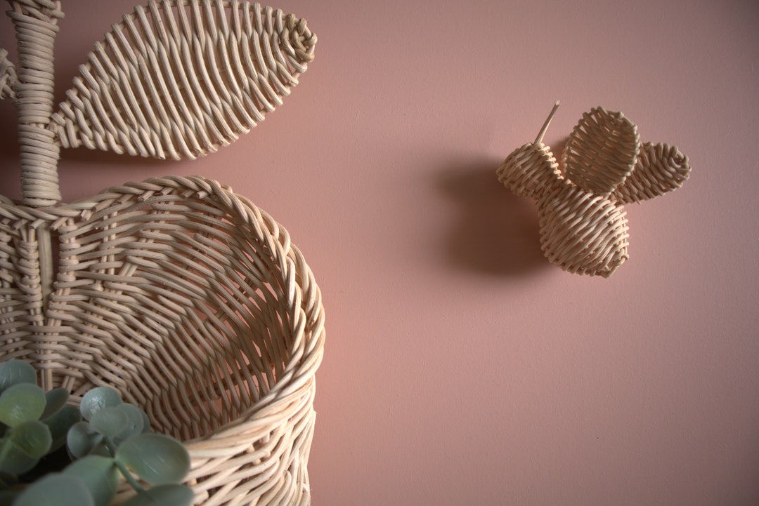 Rattan Apple Basket and Rattan Bee Rattan Kids Room Decoration Rattan ...