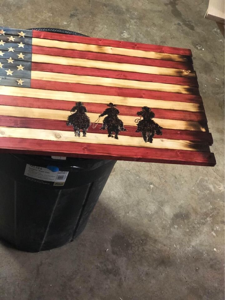 Tres Vaqueros Wooden Flag - Etsy