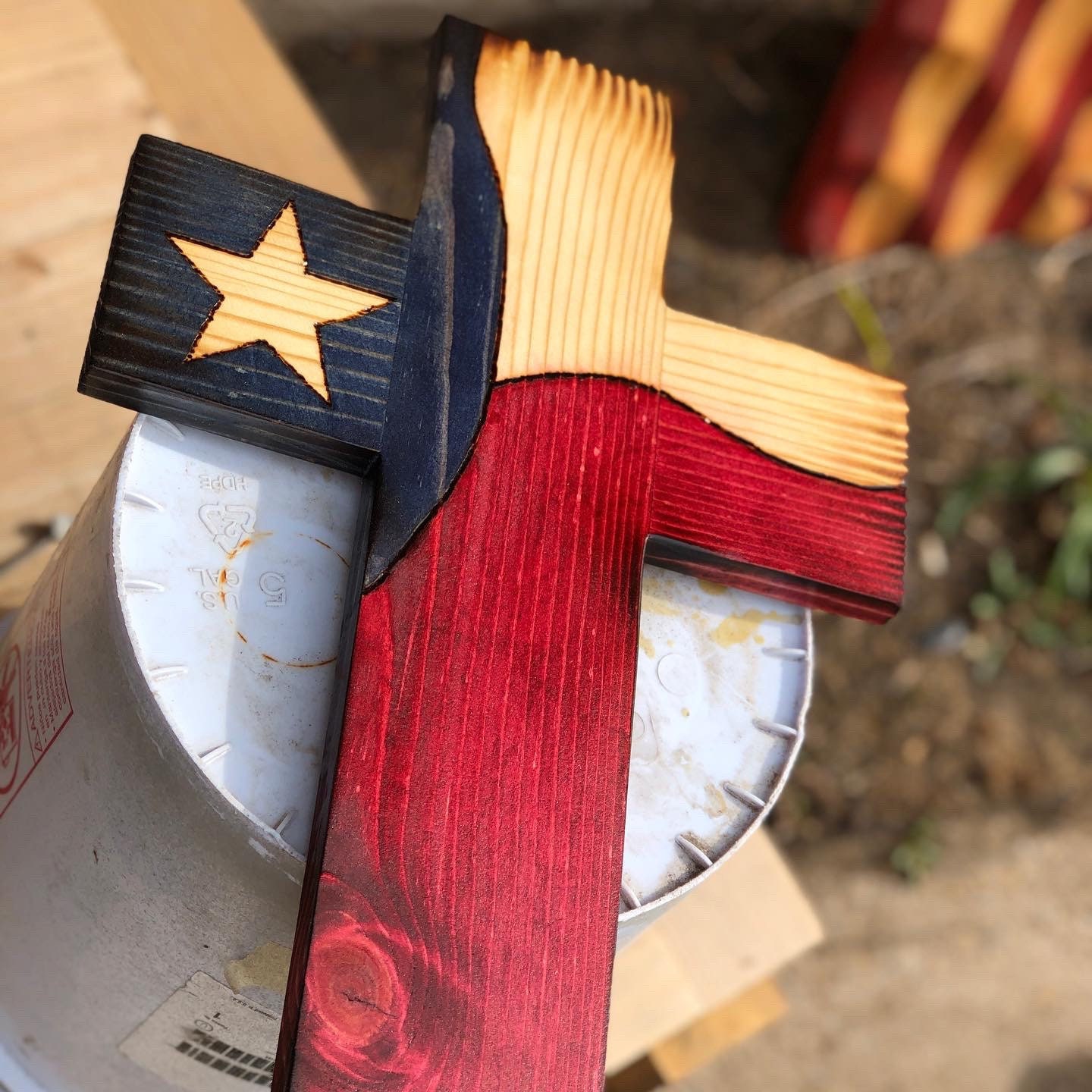 Wooden Texas Cross, Texas Flag Cross, Christian Decor, Christ-centered ...