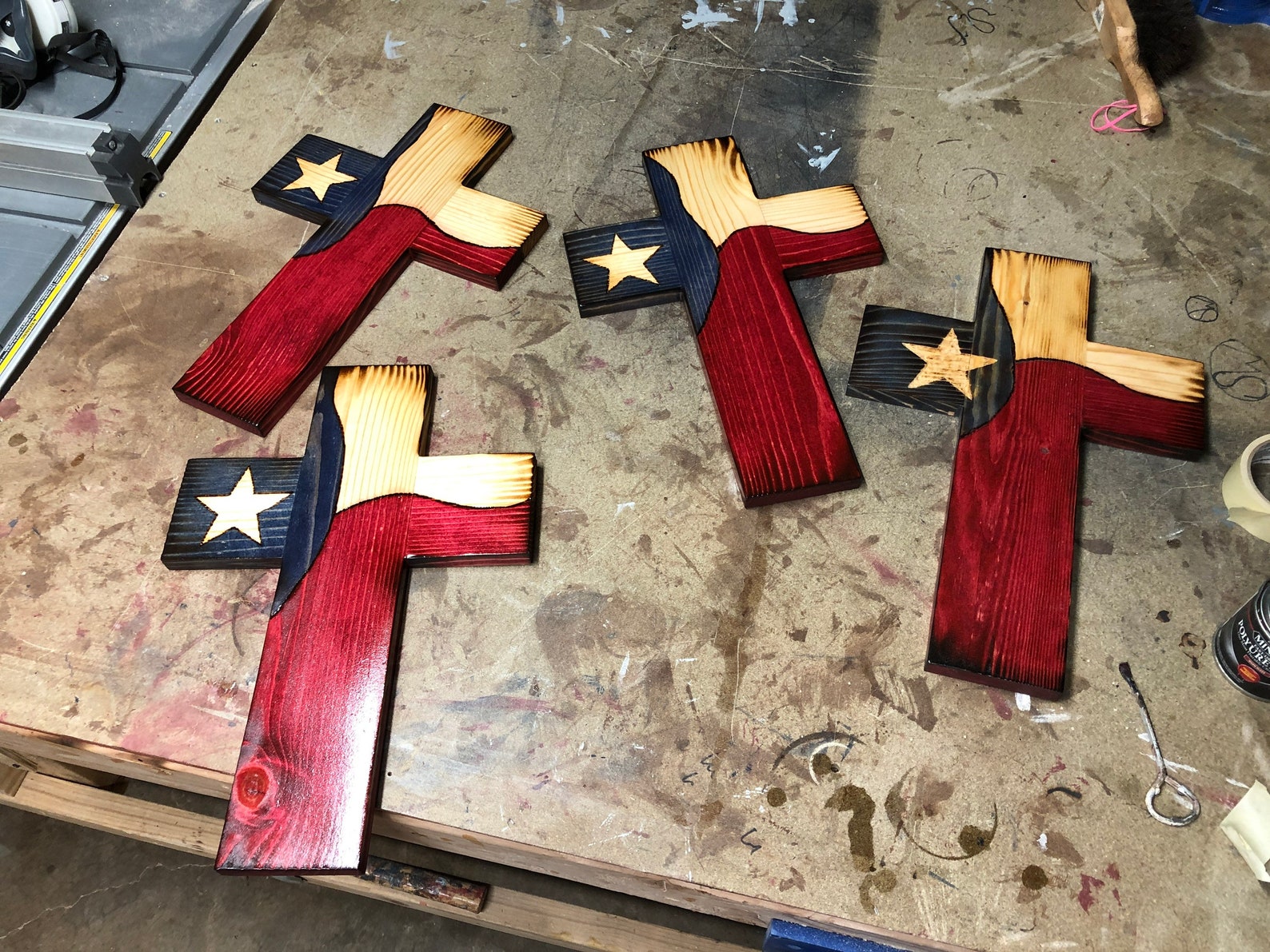 Wooden Texas Cross, Texas Flag Cross, Christian Decor, Christ-centered ...
