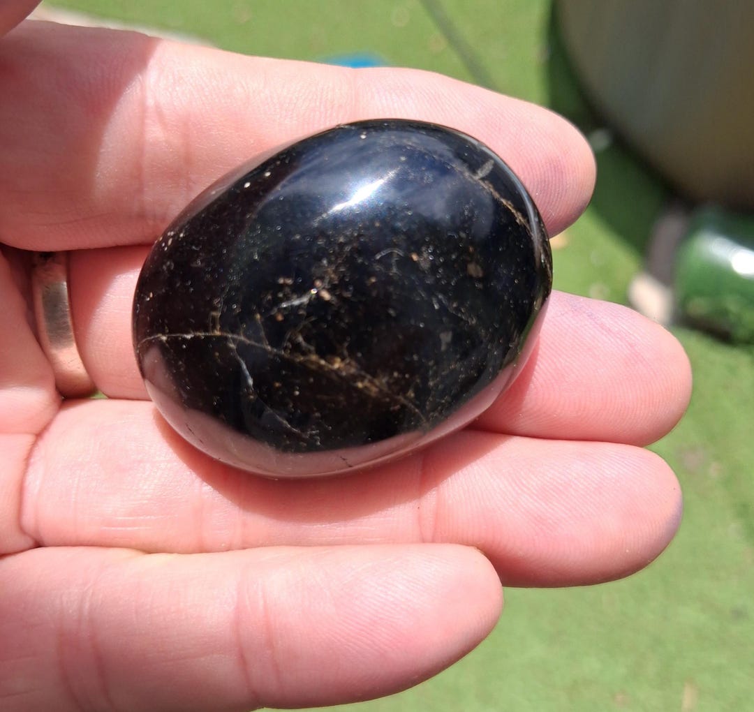 OBSIDIAN W91 (celestial Eye) From Madagascar 42g 42mm Pebble Anchoring ...