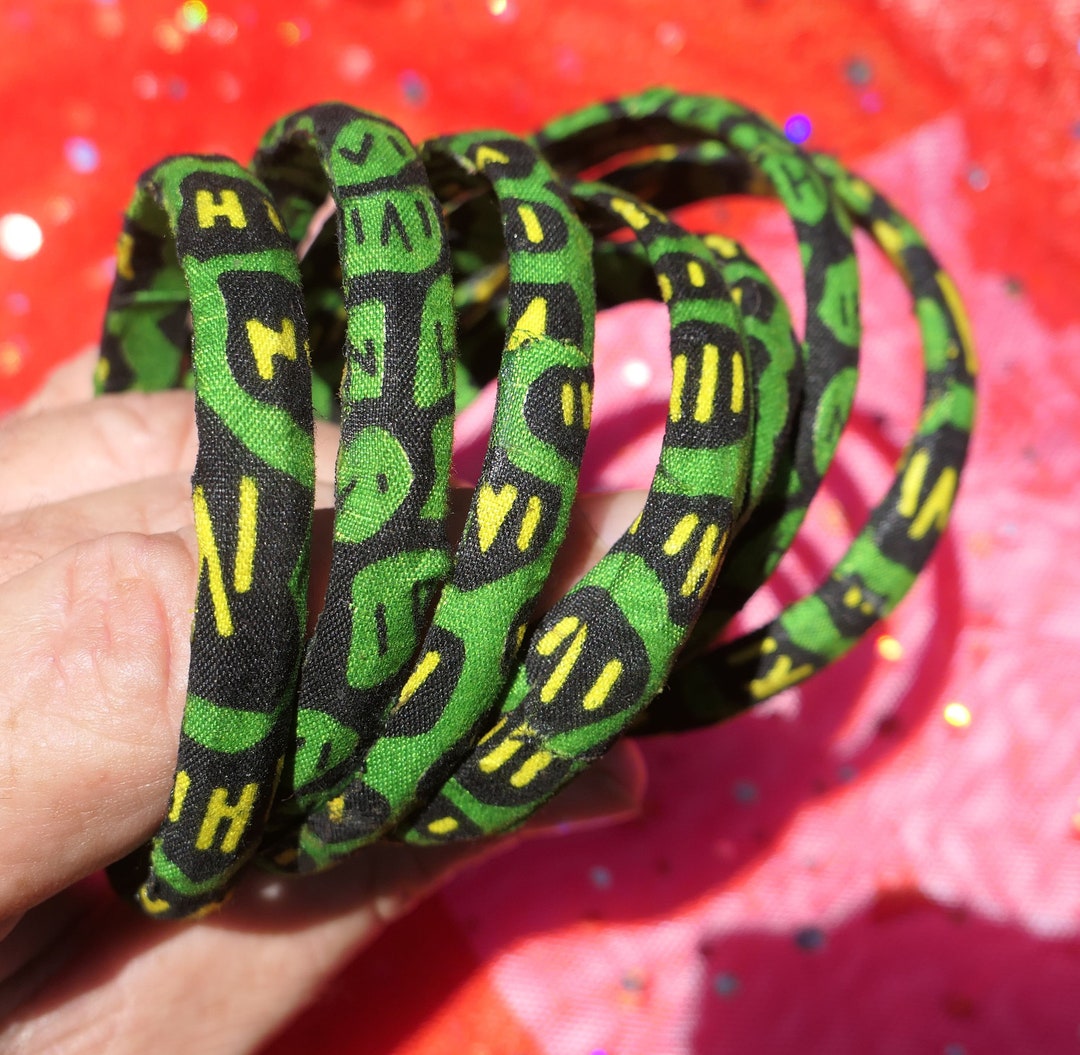 TS830 Bracelet 7 Rings weekly in African WAX Fabrics for Fine Wrist ...