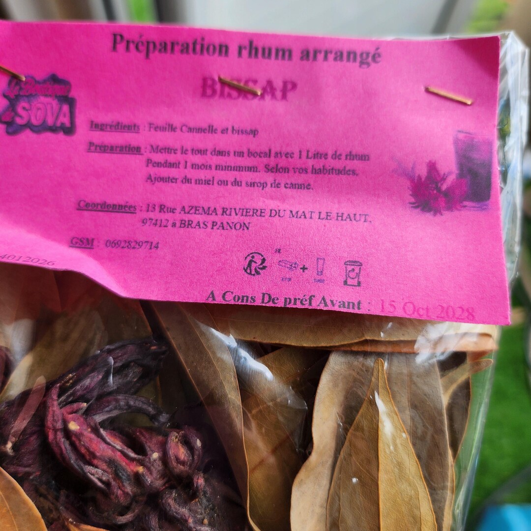 Hibiscus (bissap) & Cinnamon Leaf Rum Kit, Reunion Island Fruit ...