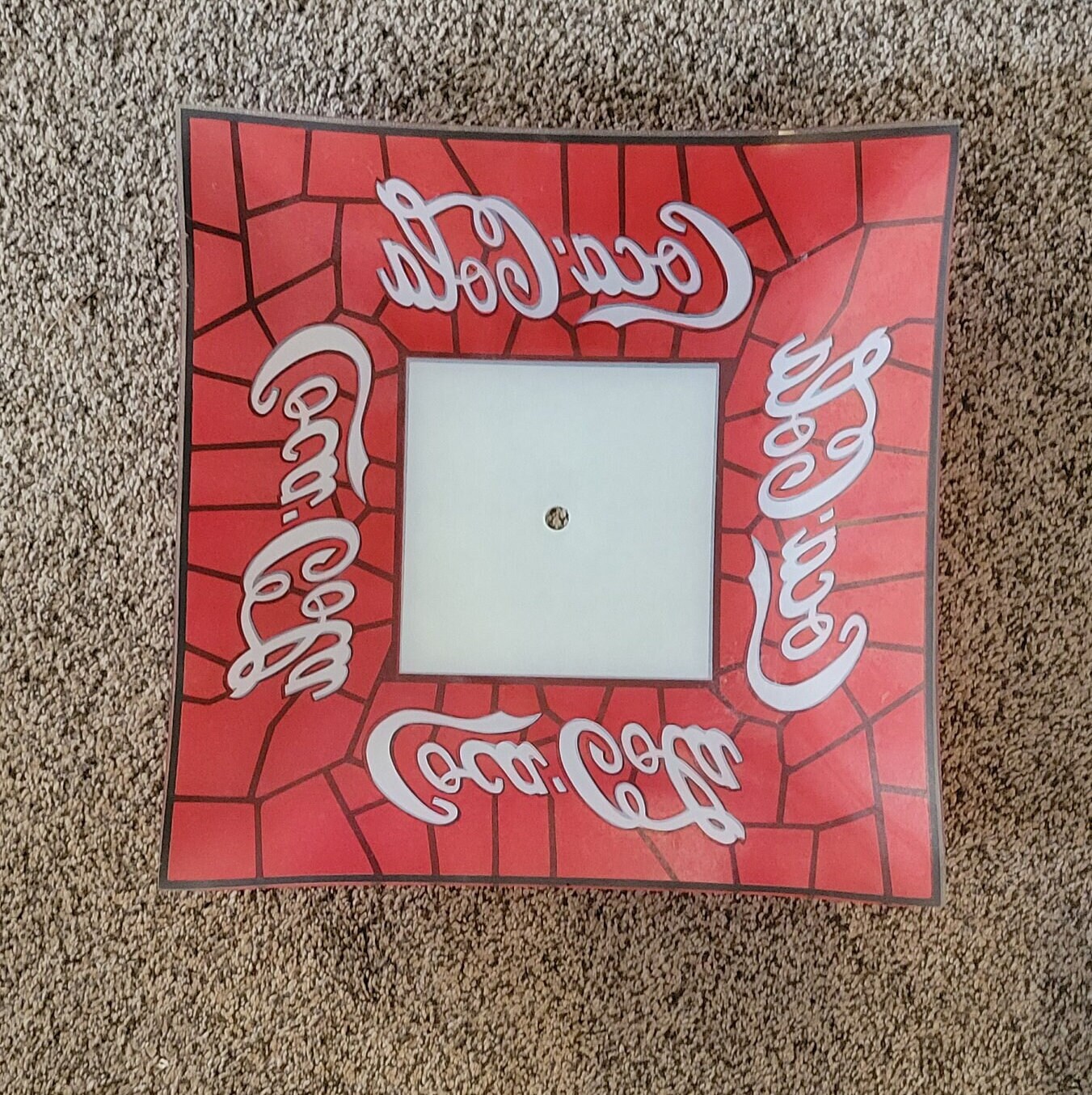 Vintage Coca Cola Square Ceiling Glass Light Shade Tiffany Style - Etsy