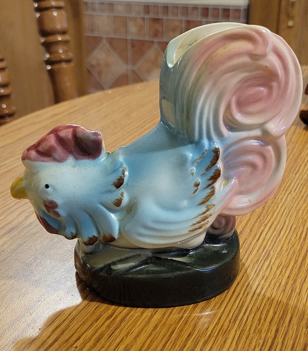 Vintage Rooster Wall Pocket - Etsy