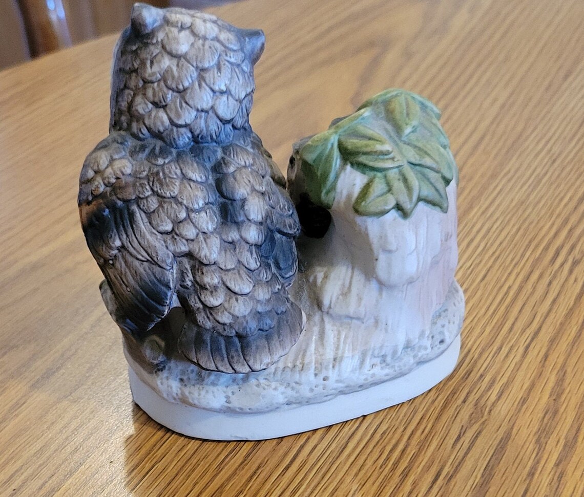 Vintage Homco Ceramic Owl and Babies Figurine - Etsy