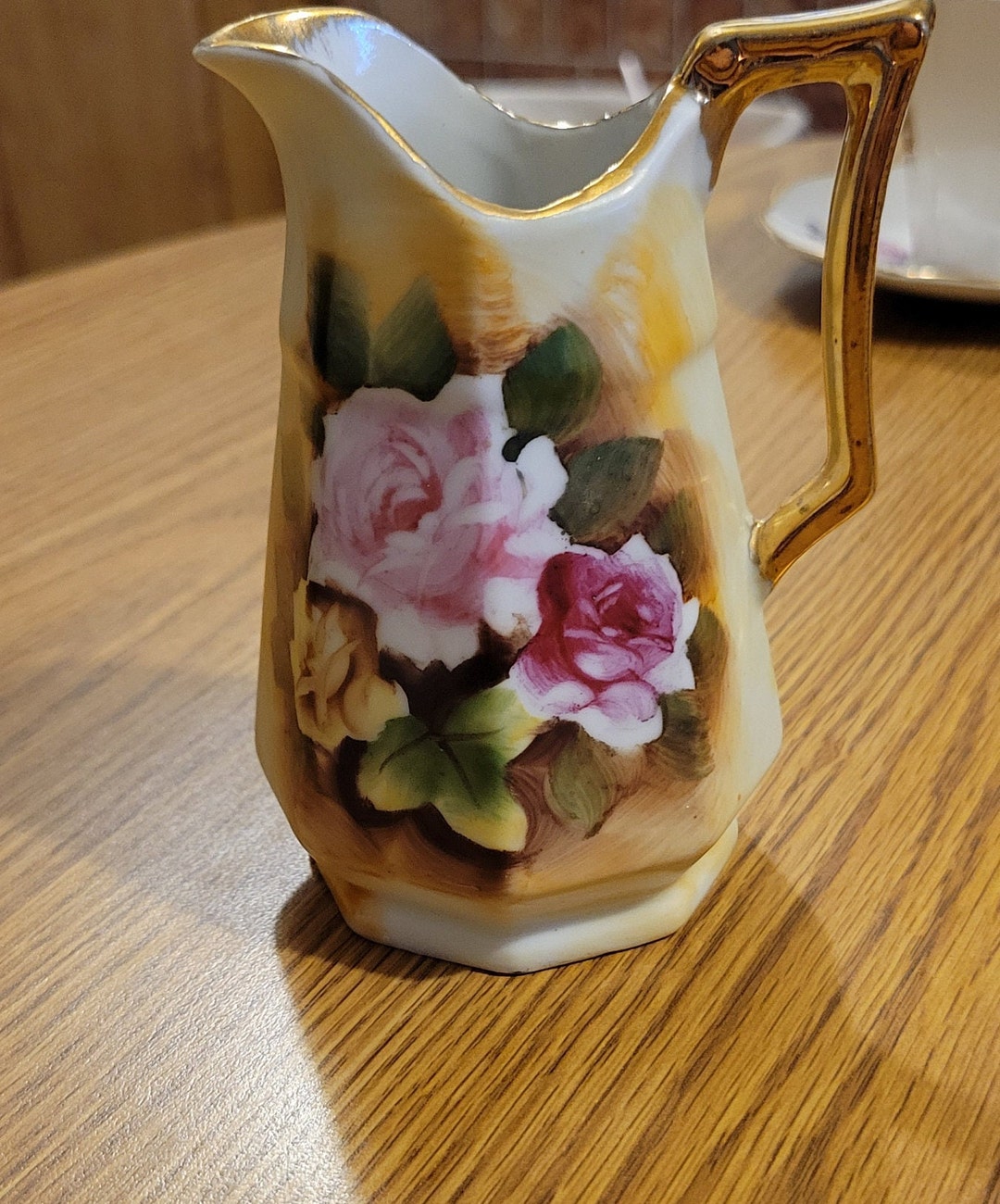 Vintage Enesco Japan Porcelain Pitcher With Gold Trim - Etsy