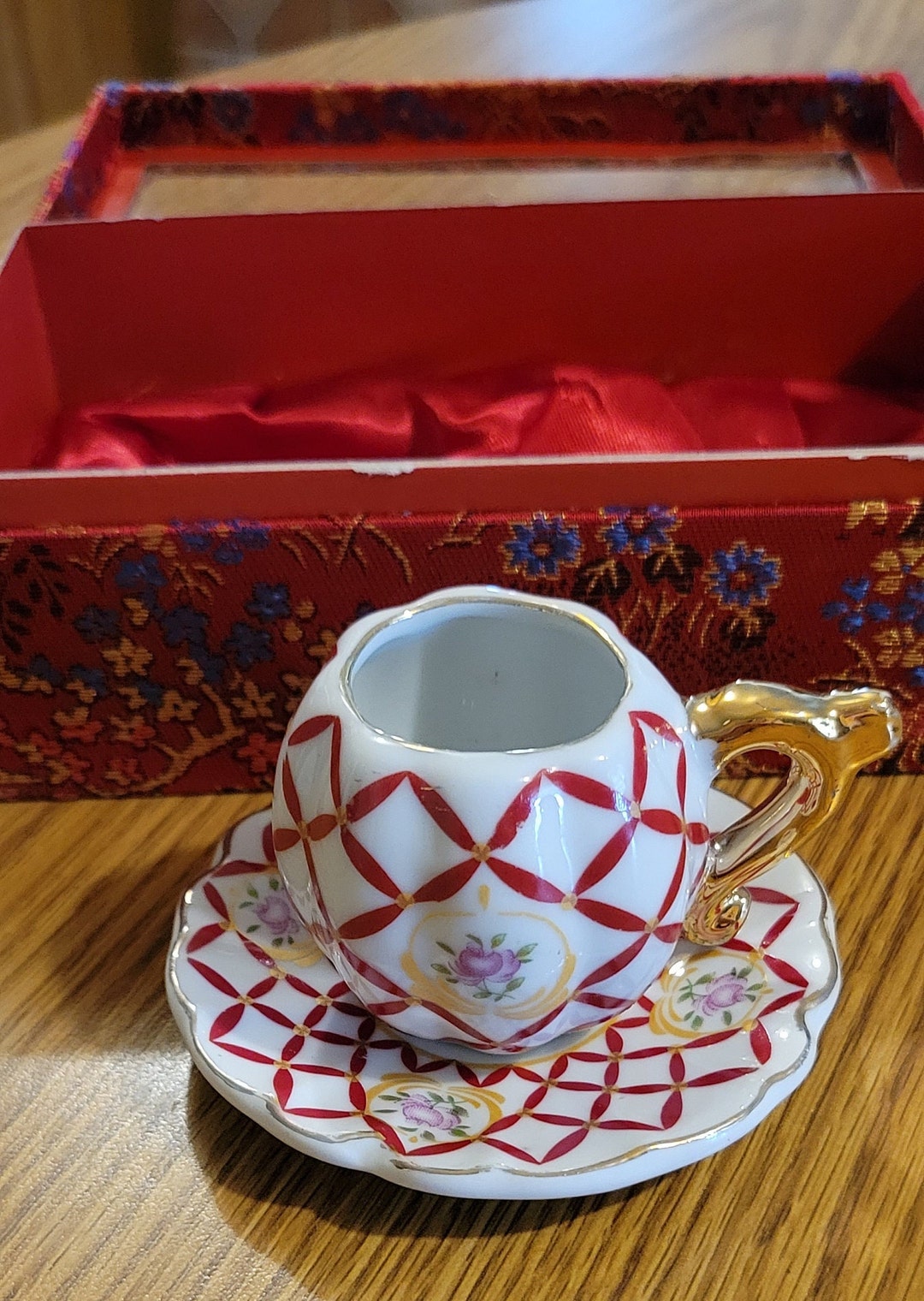 Vintage My Treasure Miniature Teacup and Saucer Set - Etsy