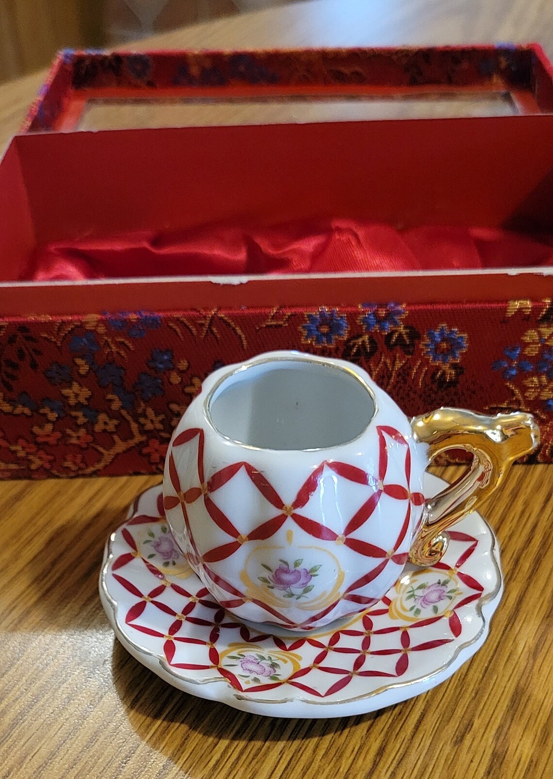 Vintage My Treasure Miniature Teacup and Saucer Set - Etsy