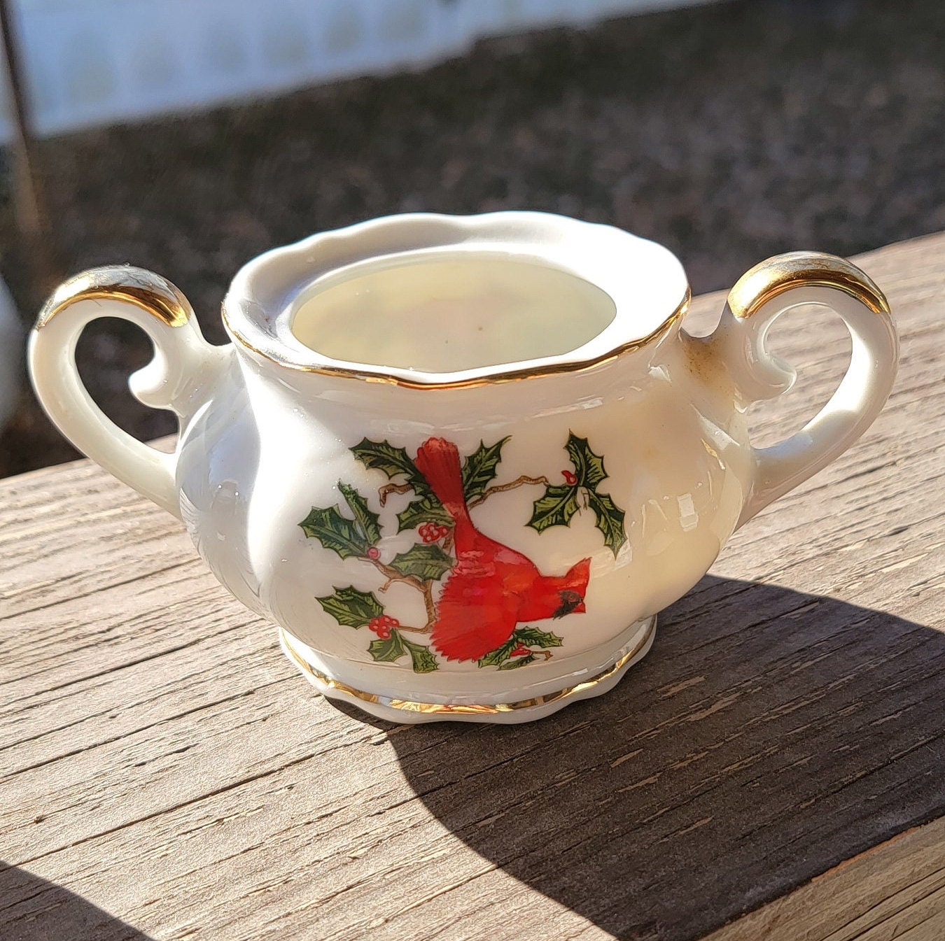 Vintage Lefton China Cardinal Holly Sugar Bowl & Creamer - Etsy