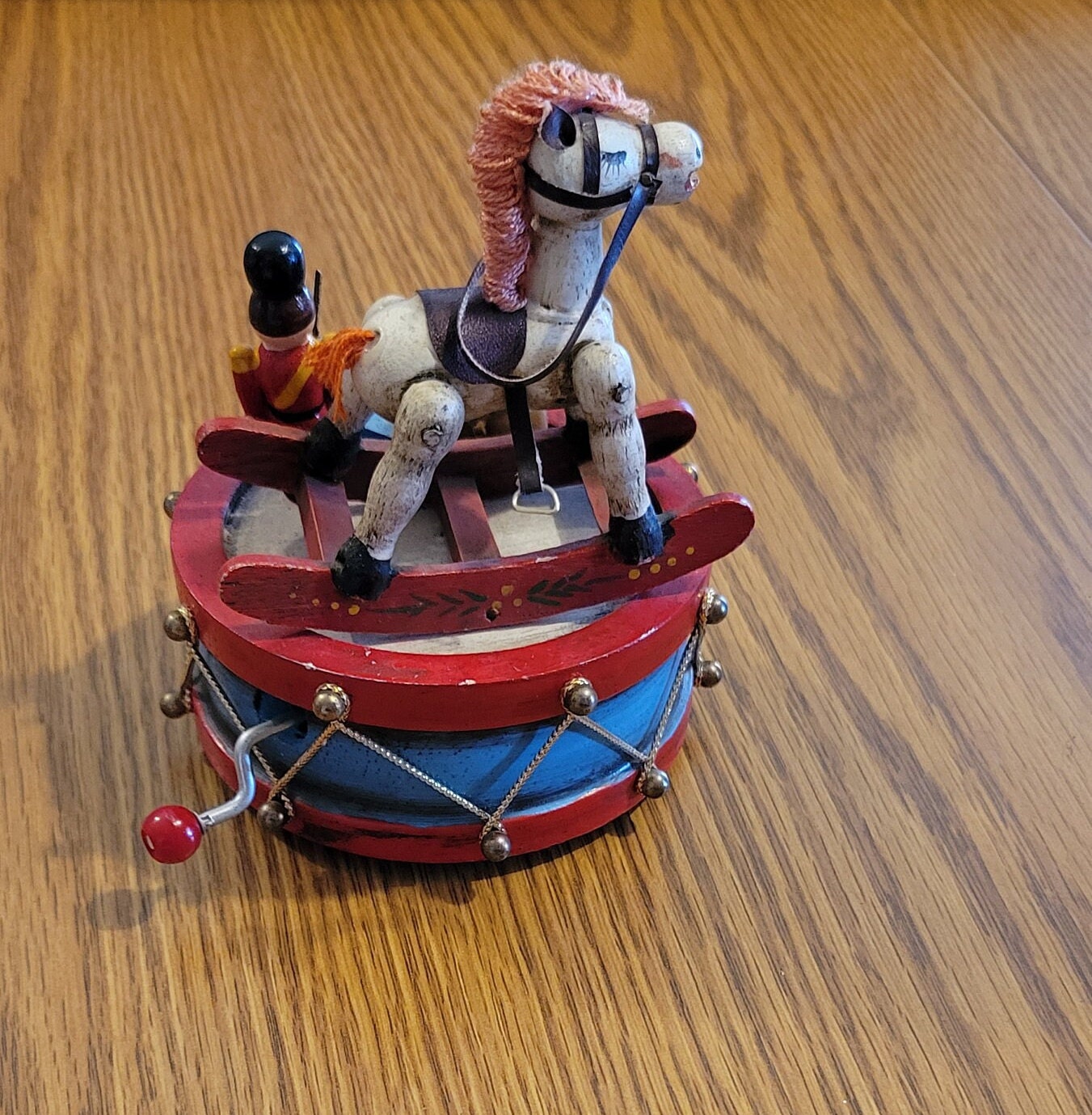 Vintage Enesco Rocking Horse Music Box With Bear and - Etsy