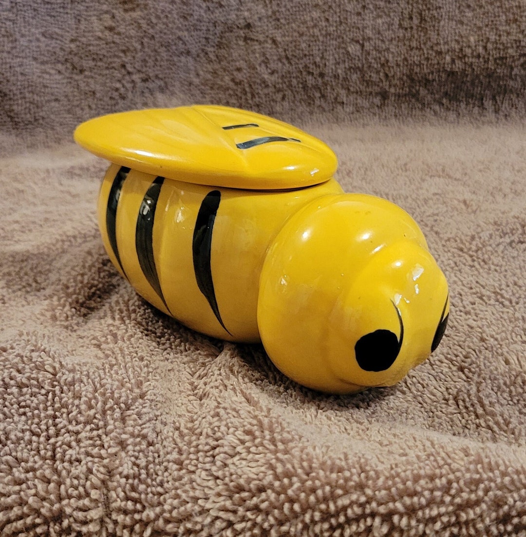 Vintage Bee Shaped Honey Pot - Etsy