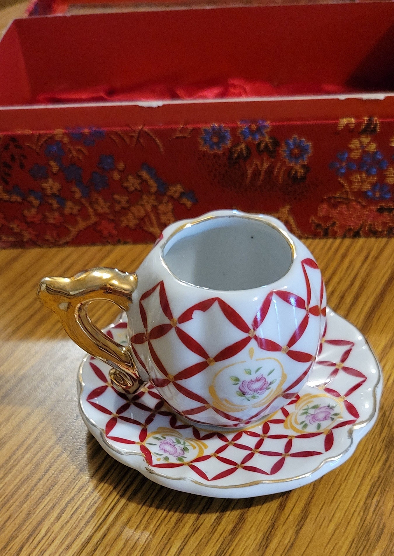 Vintage My Treasure Miniature Teacup and Saucer Set - Etsy