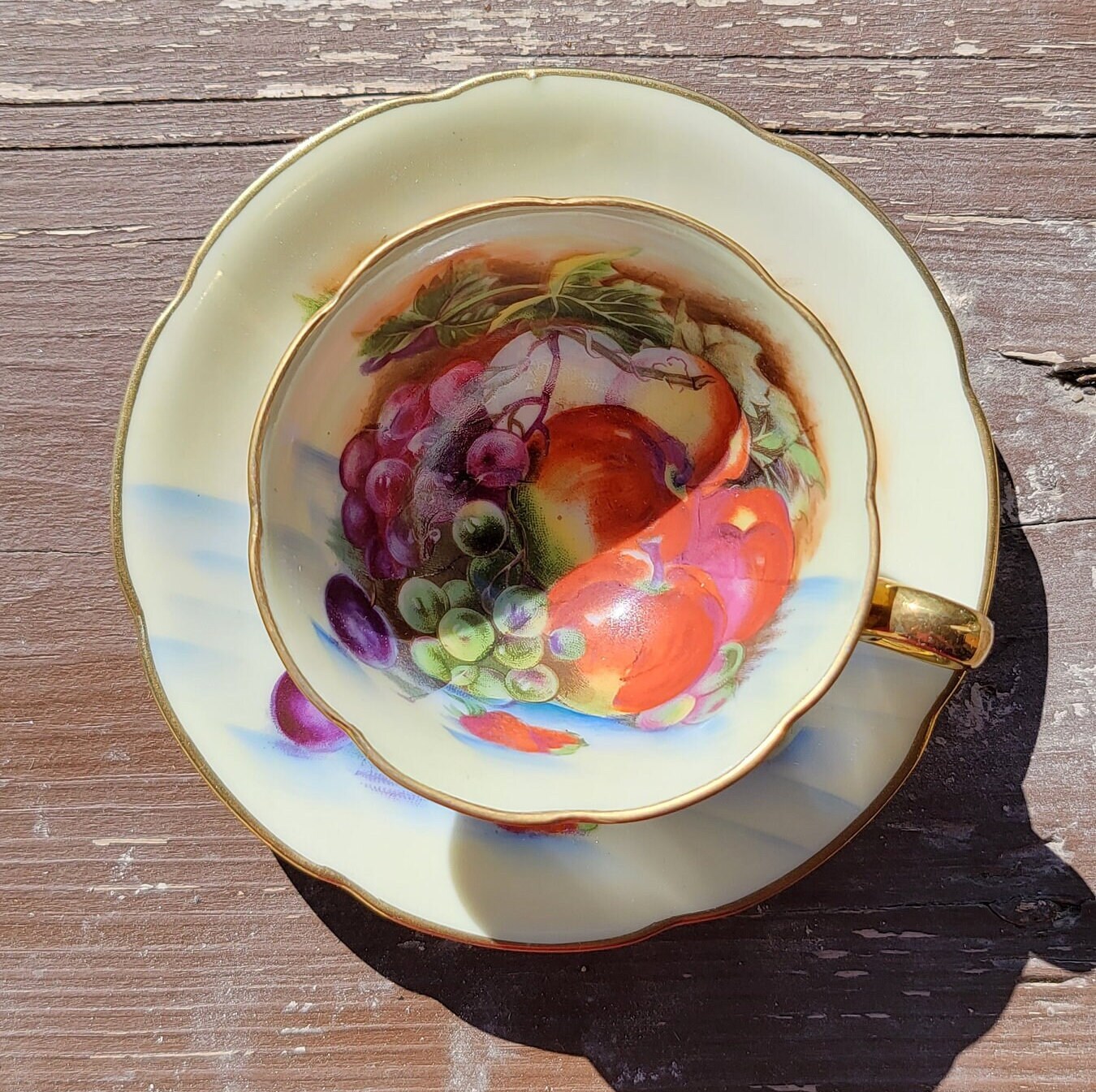 Vintage Lefton China Teacup W/saucer | Gold Gilding - Etsy