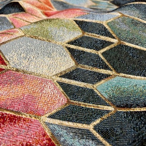 Geometric Gobelin Fabric, Italian Fabric, Printed Fabric, Digital Print ...
