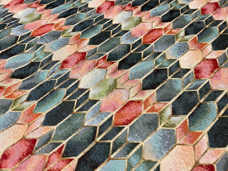 Geometric Gobelin Fabric Italian Fabric Printed Fabric - Etsy
