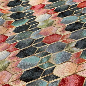 Geometric Gobelin Fabric, Italian Fabric, Printed Fabric, Digital Print ...