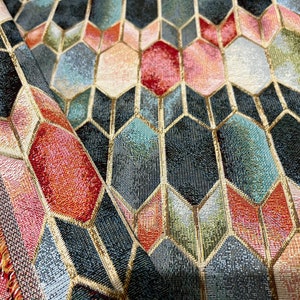 Geometric Gobelin Fabric, Italian Fabric, Printed Fabric, Digital Print ...