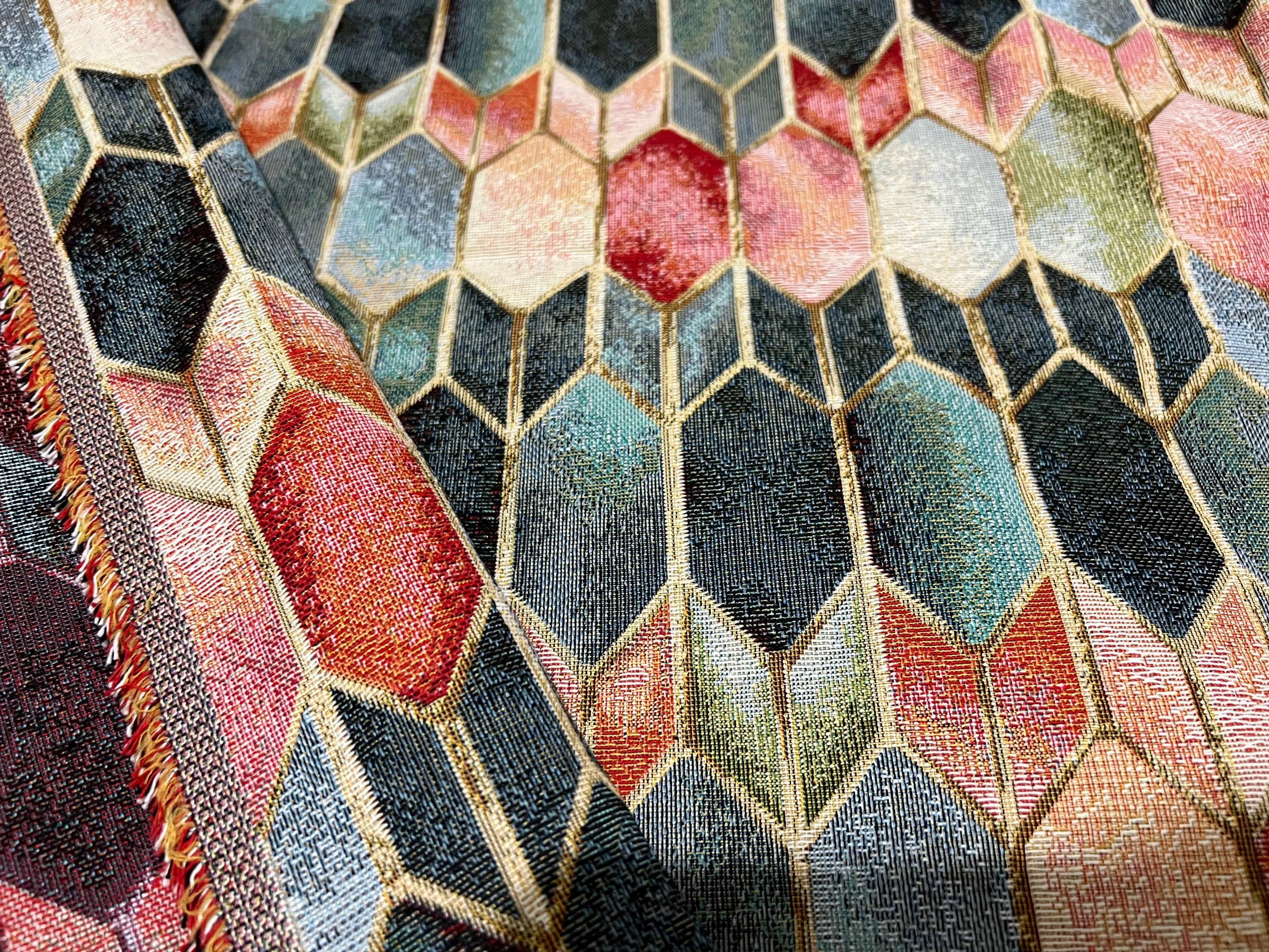 Geometric Gobelin Fabric Italian Fabric Printed Fabric - Etsy