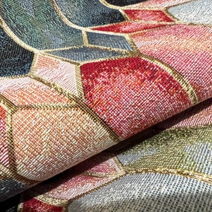 Geometric Gobelin Fabric, Italian Fabric, Printed Fabric, Digital Print ...