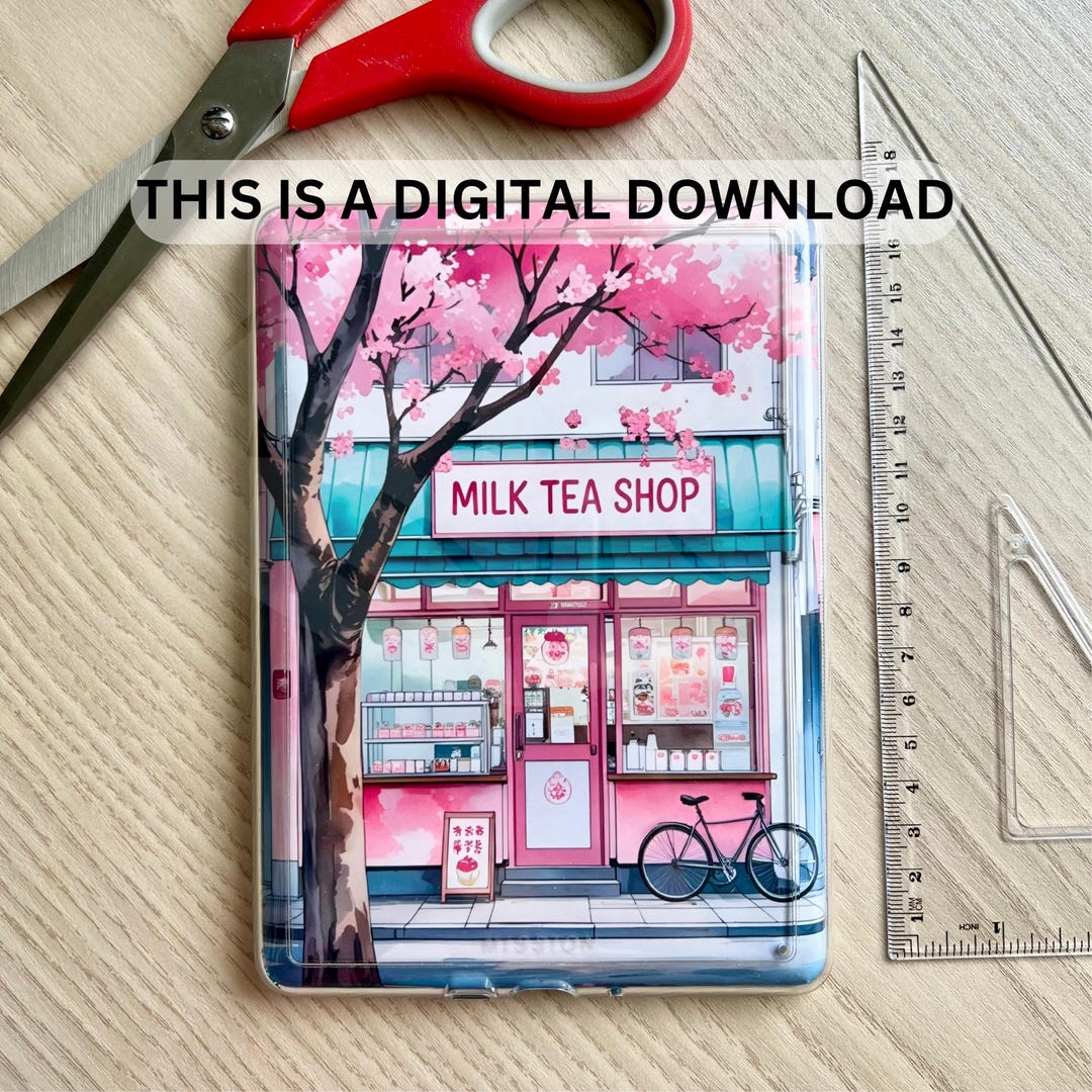 Milk Tea Shop Digital Download Printable Kindle Insert for Protective ...