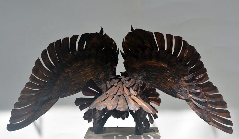 Unique Copper Owl Sculpture, Exclusive Handcrafted Copper Owl, - Etsy