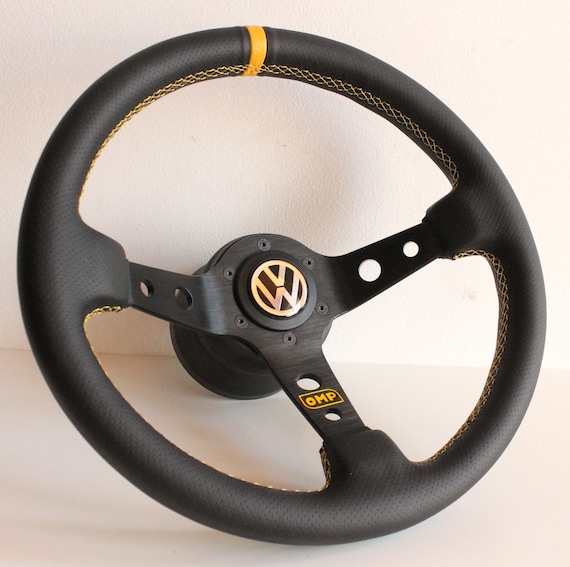 Steering Wheel Fits for VW Used Custom Rebuild Perforated Leather Blue Red Yellow Green Rebuilded Deep Dish for Mk1 Mk2 Golf Jetta Scirocco Etsy
