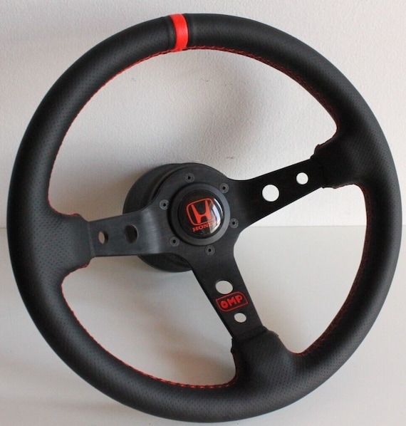 Steering Wheel Fits for Honda Used Custom Rebuild Perforated Leather Red Hand Rebuilded Deep Dish for Prelude CRX Del Sol Civic Accord 93 00 Etsy