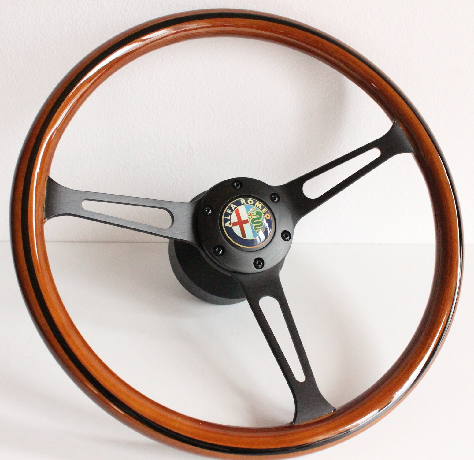 Steering Wheel Fits for Alfa Romeo GT SPIDER S2 Giulia Montreal Used Custom Rebuild Wood Black Spokes Wooden Remanufactored by Hand 69 82 Etsy