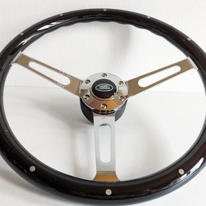 Steering Wheel Fits Land Rover Defender 90 110 Custom Rebuilded Wood ...