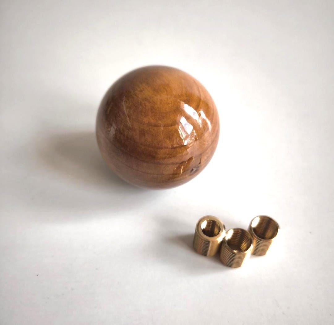 Gear Knob Manual Wood Handmade Wooden Shifter Universal New Round Ball ...