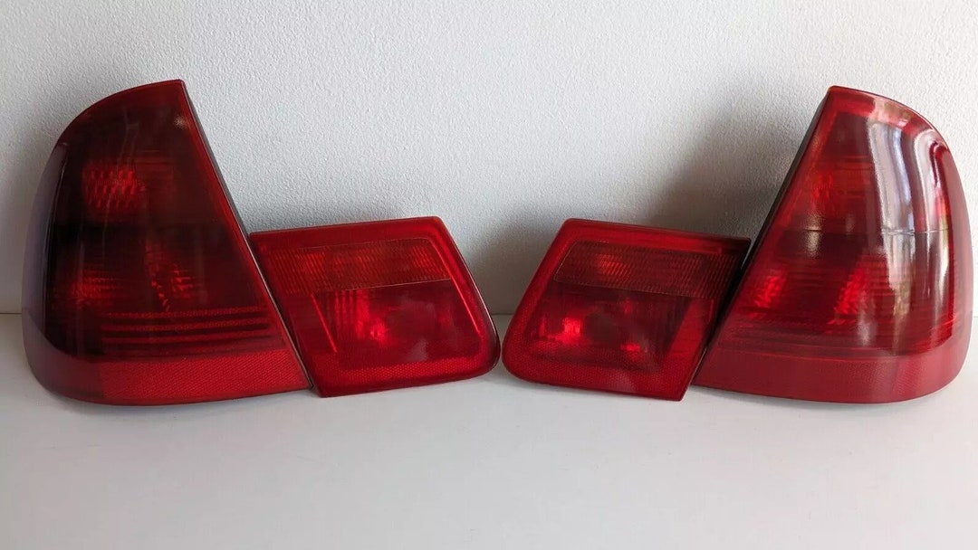 Taillights BMW E46 Touring Customed Rebuilded All Red Tinted by Hand Customised Tinted - Etsy